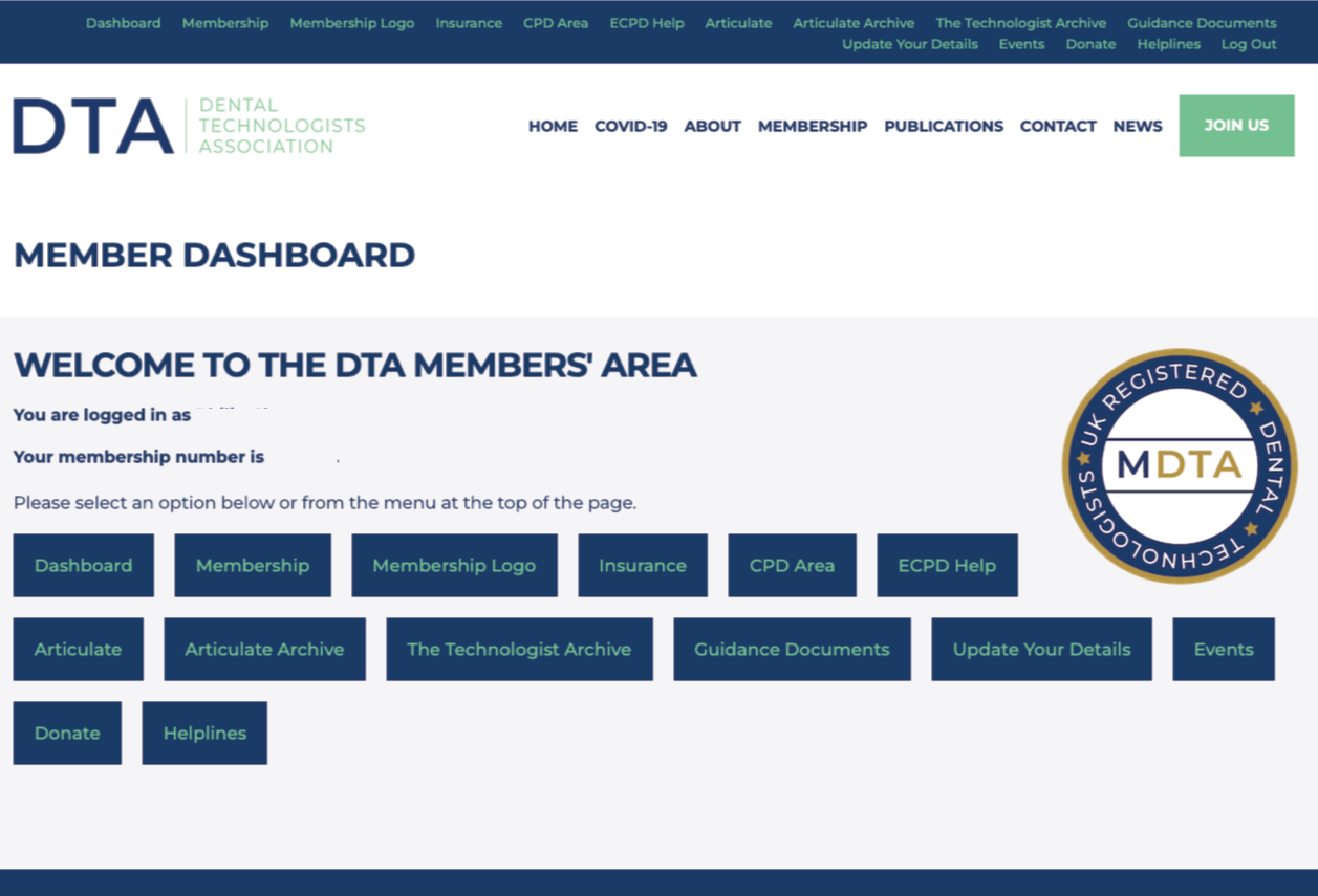Membership organisation website and back office software